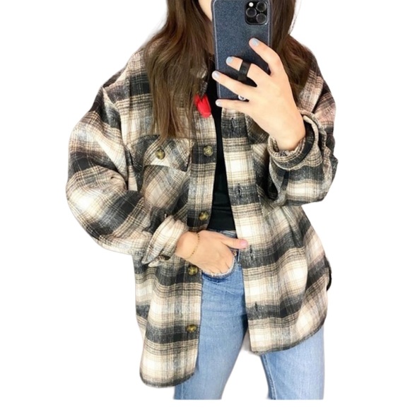 wild fable | Jackets & Coats | Wild Fable Flannel Plaid Shacket | Poshmark